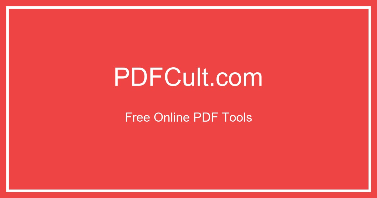 Pdfcult.com - Free PDF Tools | Merge, Split, Convert PDF Online